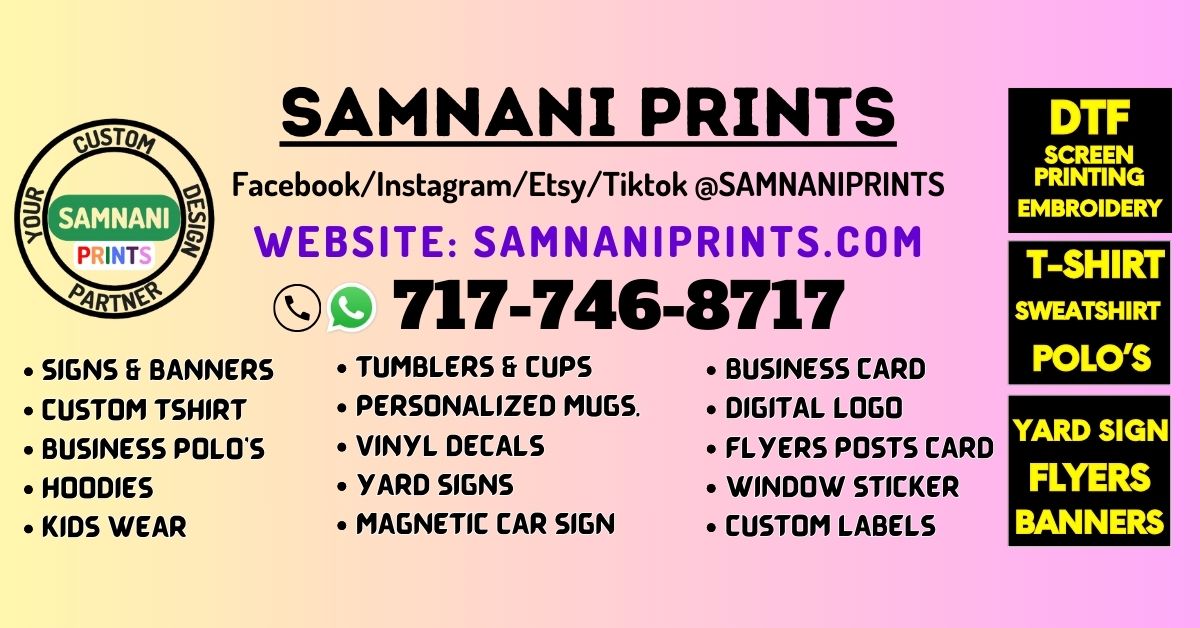 Samnani Prints Custom T-Shirt Printing Signs Banners DTF Vinyl Decals ...